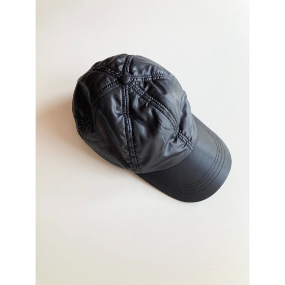 Zara | Accessories | Zara Black Ripstop Puffy Puffer Baseball Hat Cap ...